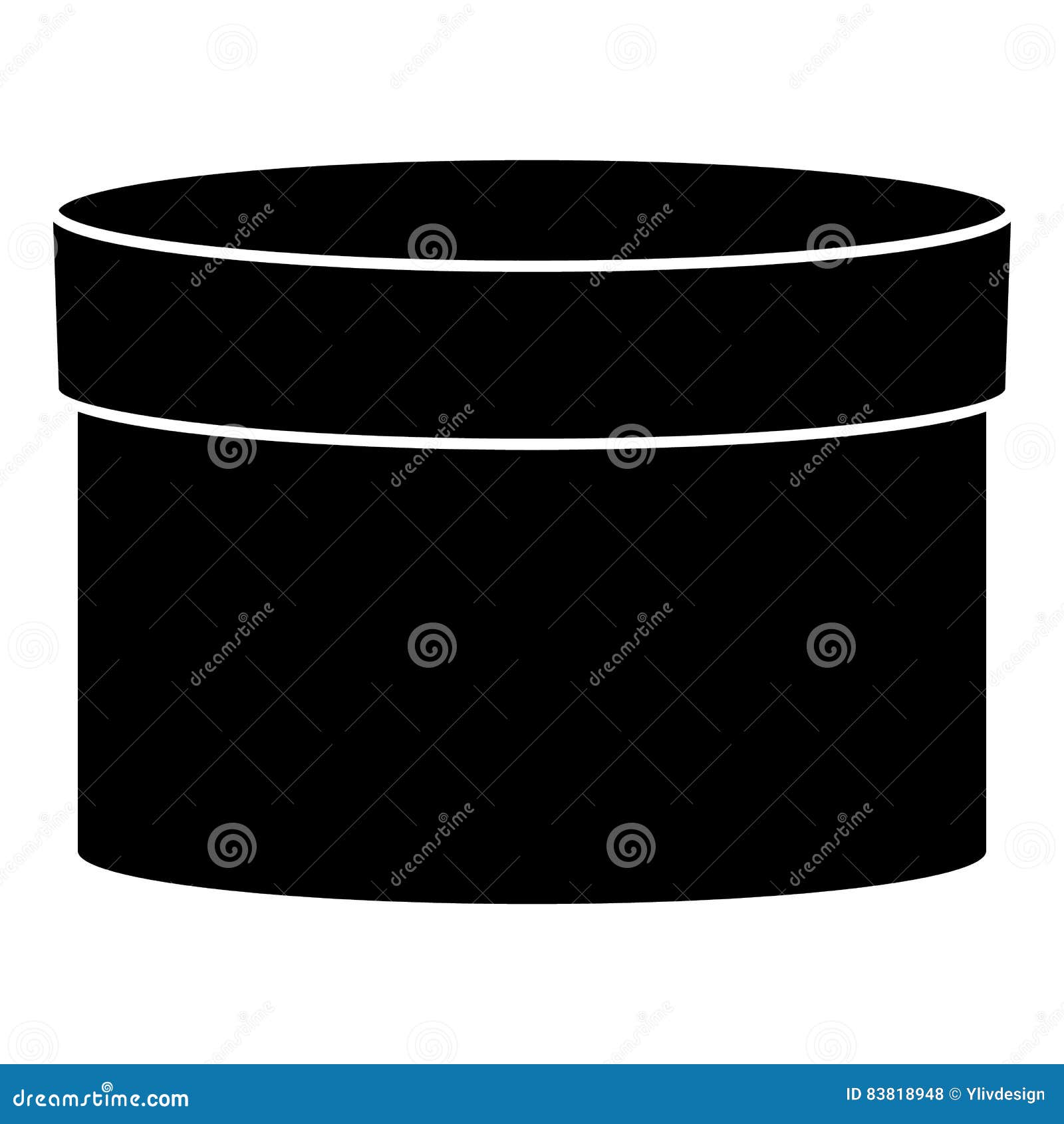 Round Box Icon, Simple Style Stock Vector - Illustration of sign ...