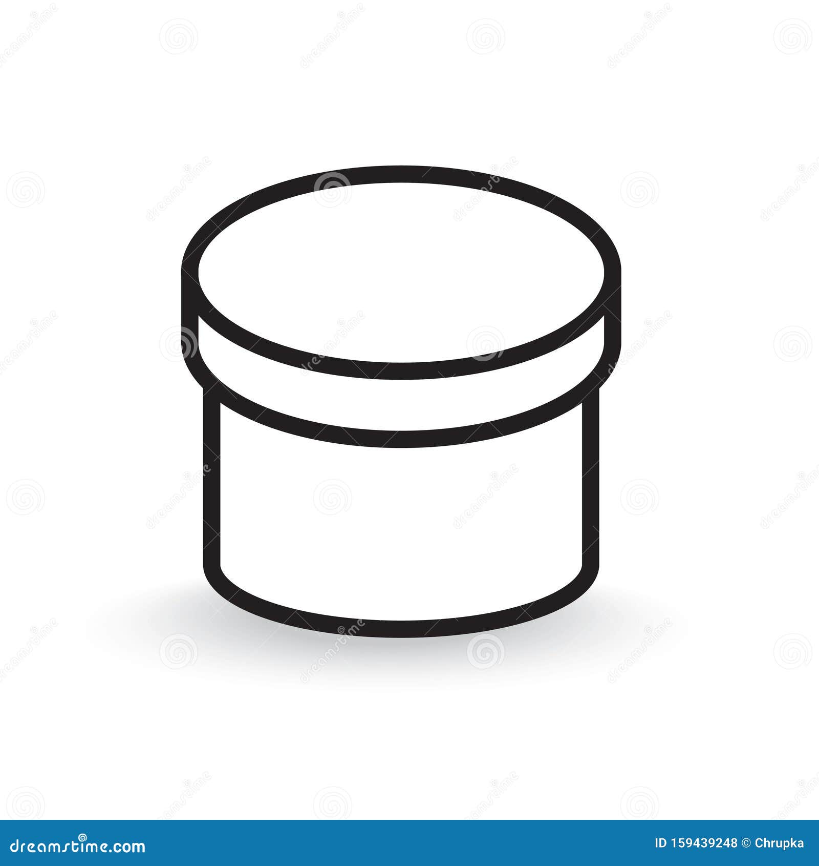 Round box icon stock vector. Illustration of carton - 159439248