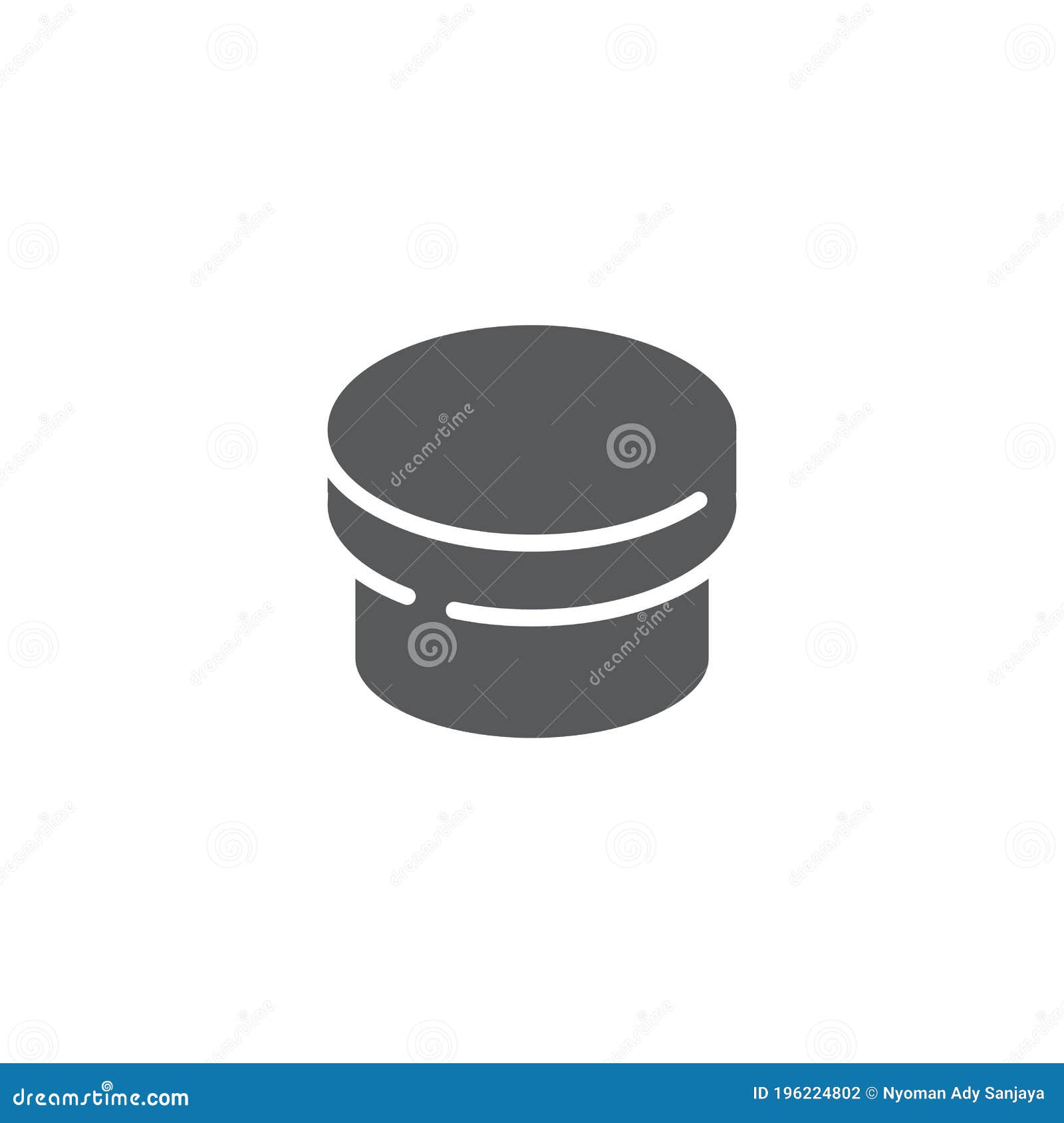 Round Box Vector Icon Symbol Isolated on White Background Stock Vector ...