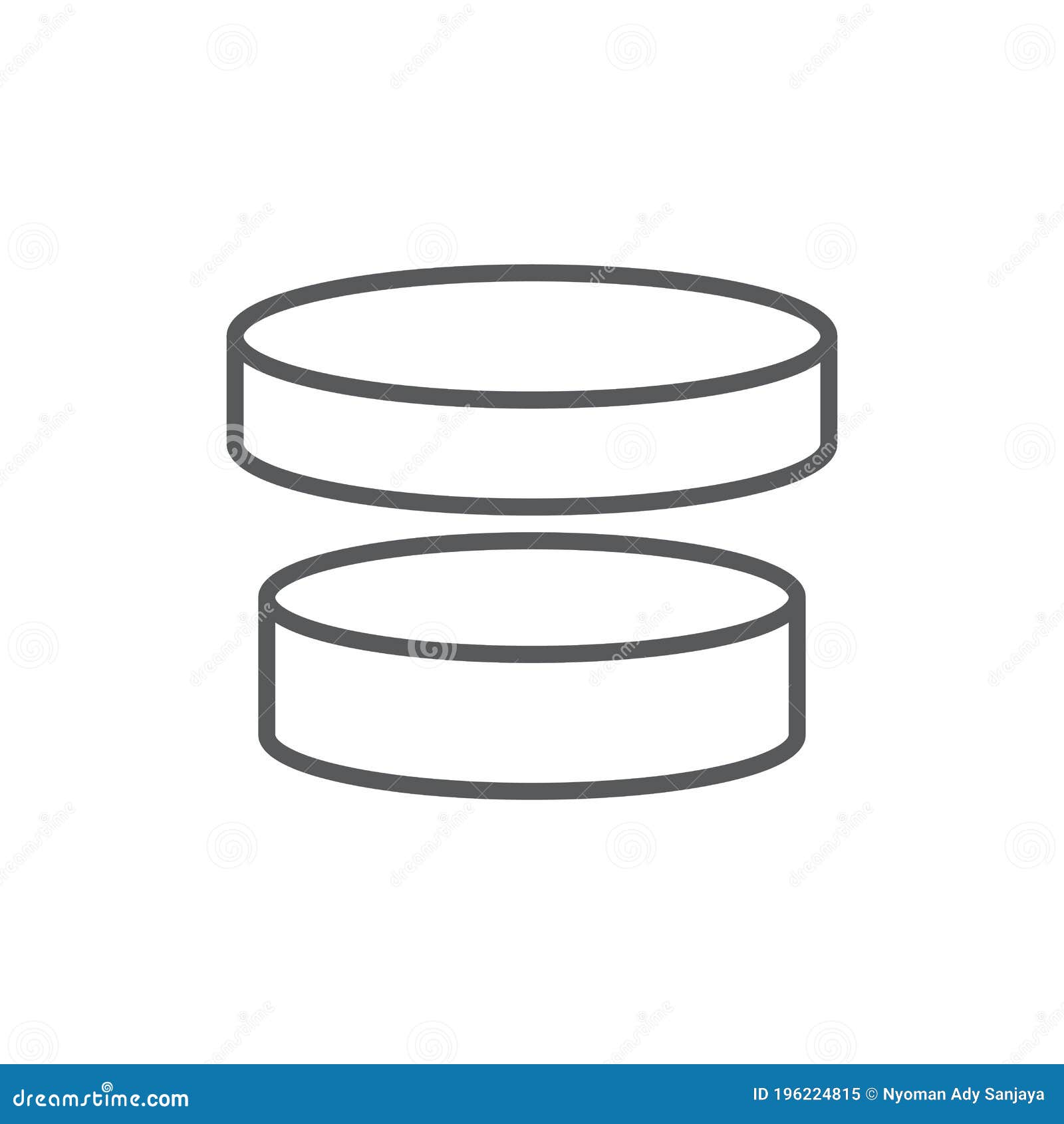 Round Box Vector Icon Symbol Isolated on White Background Stock Vector ...