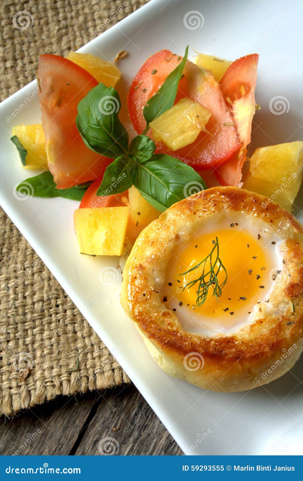 Round Bread Bun with Egg Inside Bun Stock Image - Image of english ...