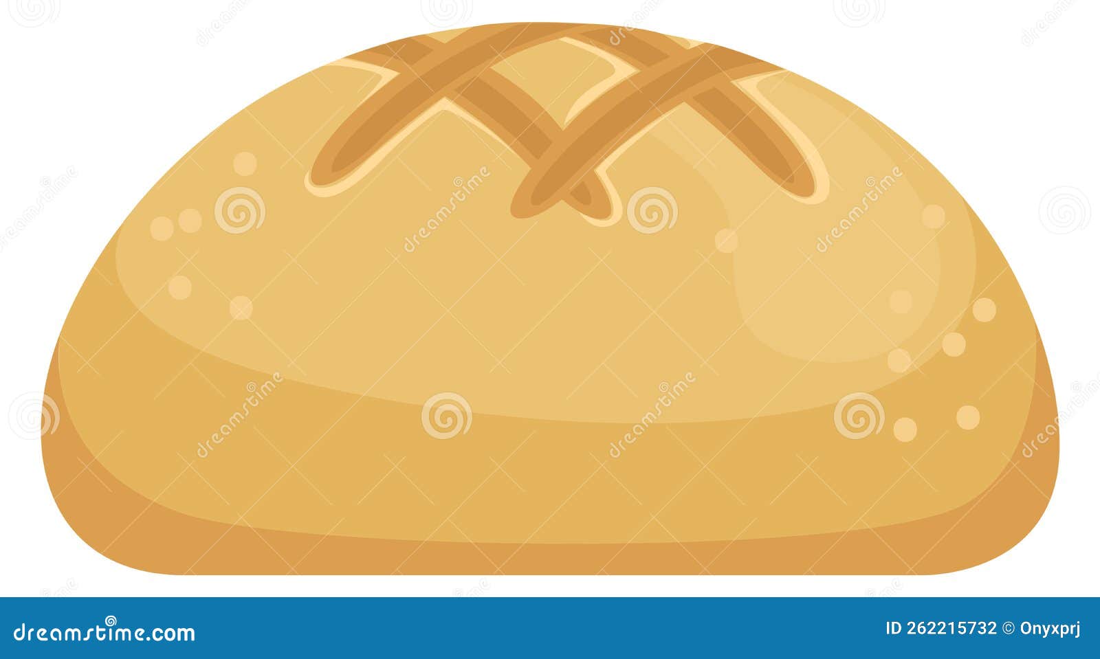 Round Bread Loaf Icon. Cartoon Wheat Bakery Stock Vector - Illustration ...