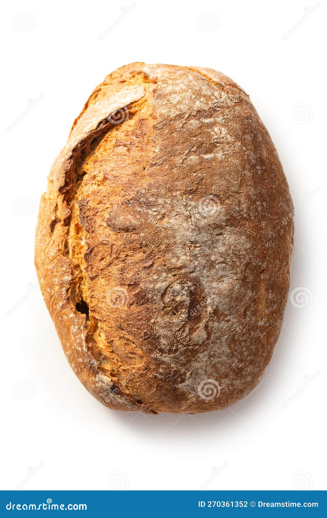 Round Bread Made from Dark Flour. Stock Photo - Image of breakfast ...