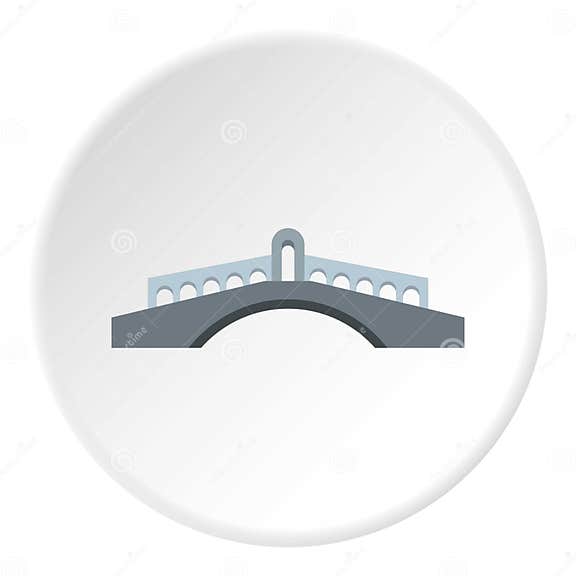 Round Bridge Icon, Flat Style Stock Vector - Illustration of graphic ...