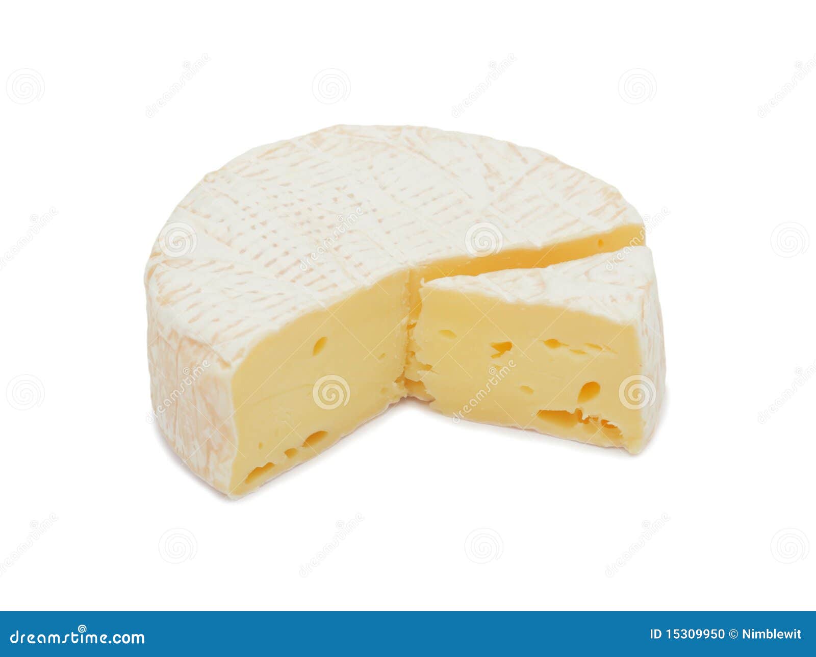 Round Brie Cheese, Isolated Stock Photo - Image of freshness, gourmet ...