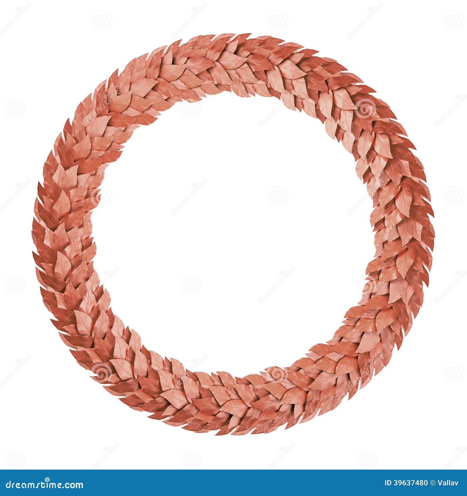 Round bronze Laurel wreath stock illustration. Illustration of laurels ...