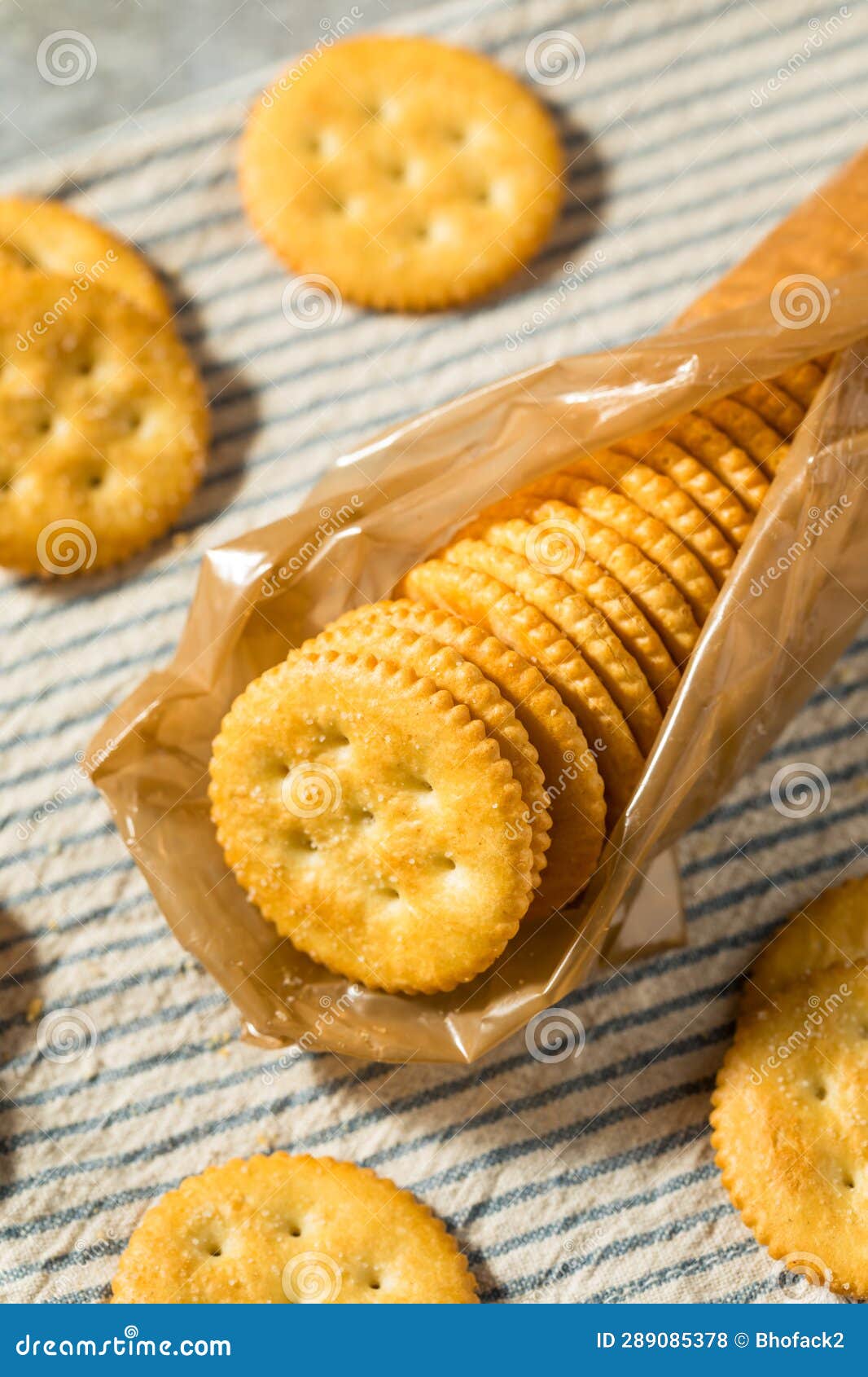 Round Brown Healthy Crackers Stock Photo - Image of snack, crumbs ...