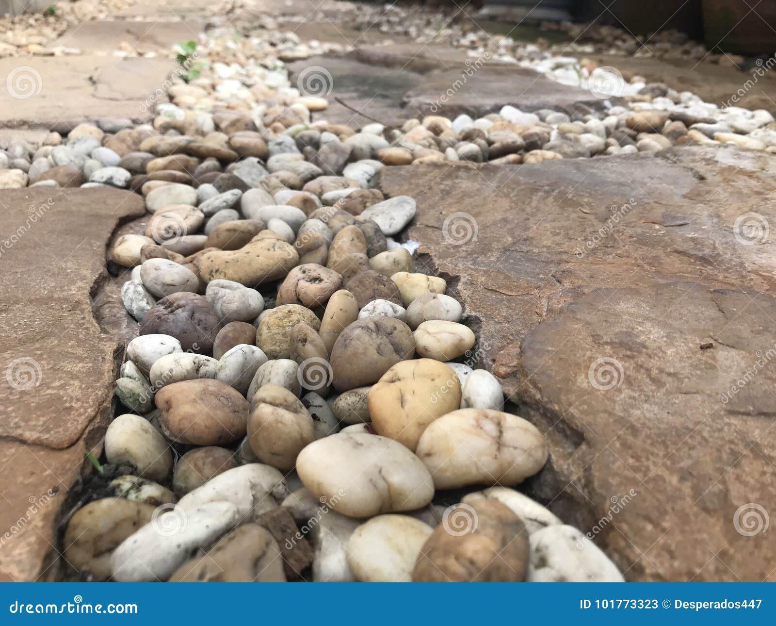 Round Brown Rocks Abstract Blurry Background Stock Image - Image of ...