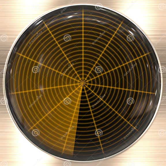 Round brown Sonar sreen stock illustration. Illustration of technique ...