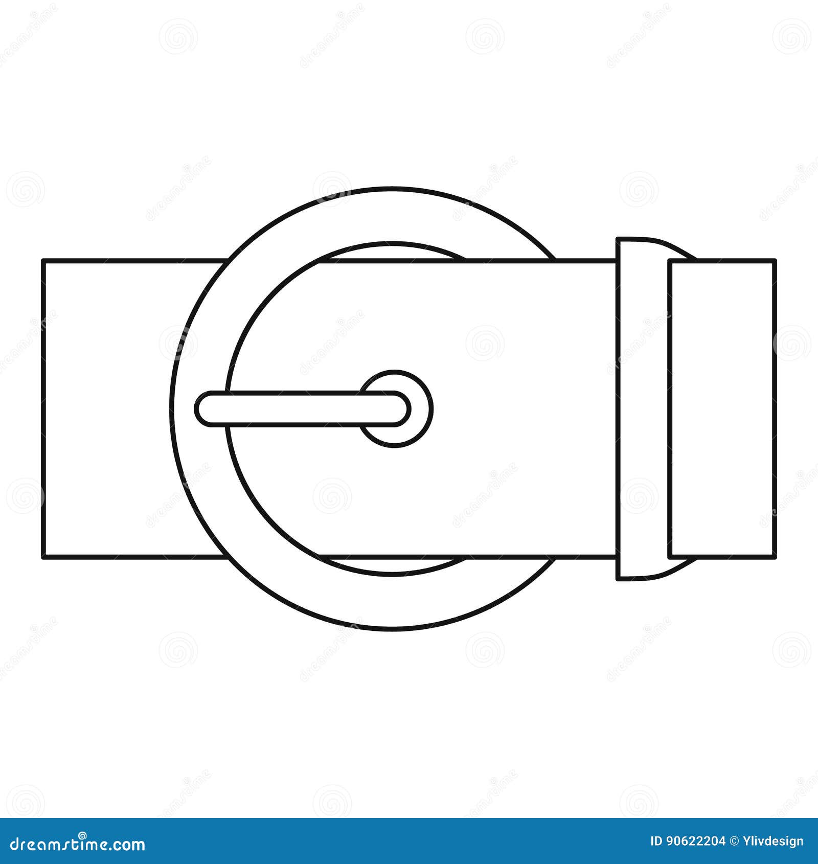 Round Buckle Icon, Outline Style Stock Vector - Illustration of modern ...