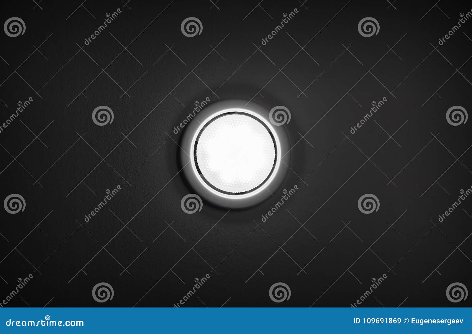 Round Built-in Ceiling Light with Cold White LED Stock Image - Image of ...