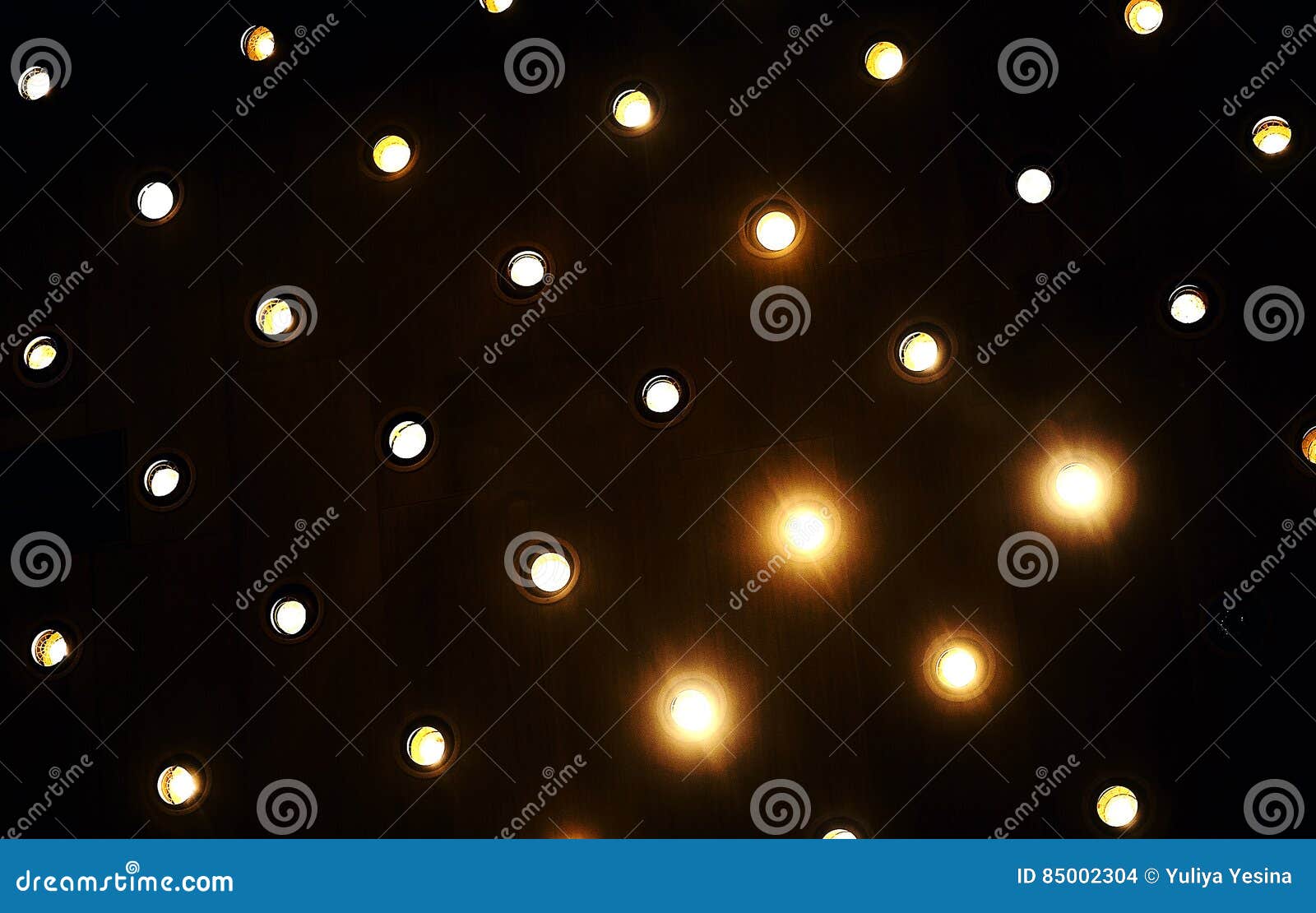 Round bulbs on ceiling stock photo. Image of school, hall - 85002304