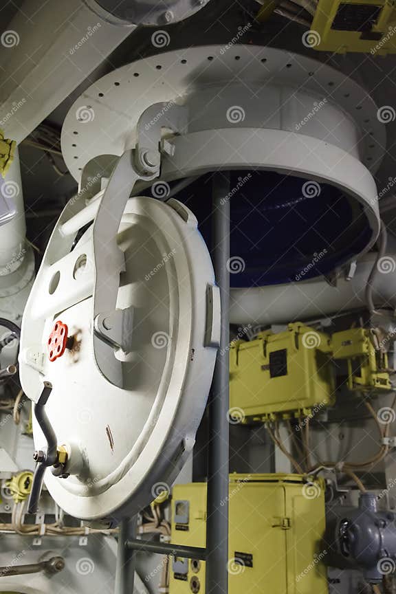 Round bulkhead stock image. Image of gray, metal, nautical - 26997399