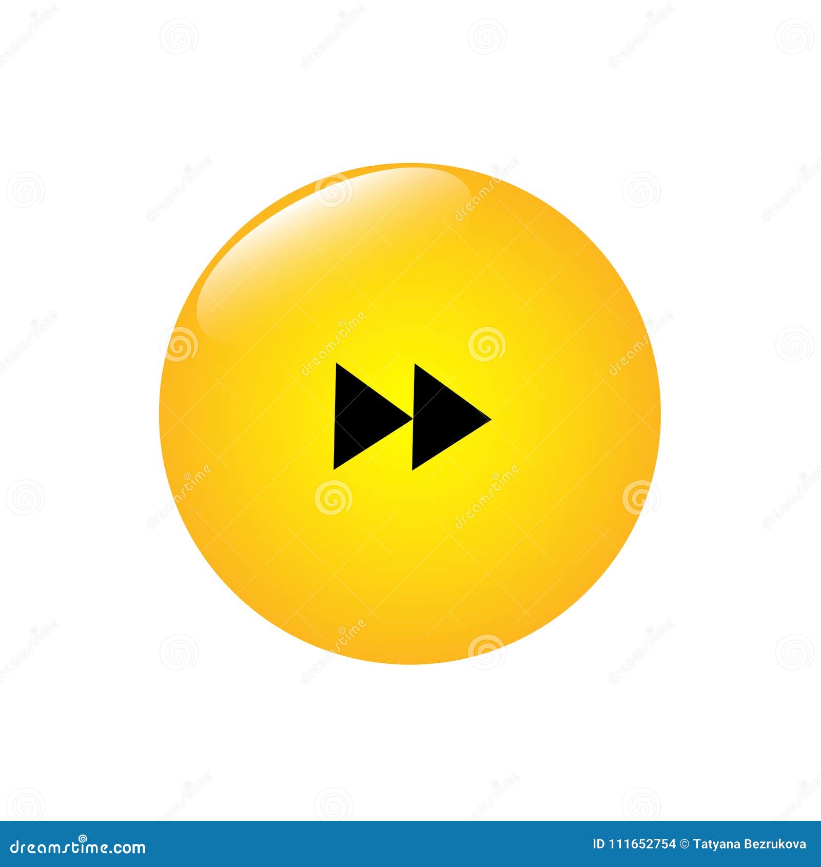 Round Bulky Button with Right Arrow Icon. Stock Illustration ...
