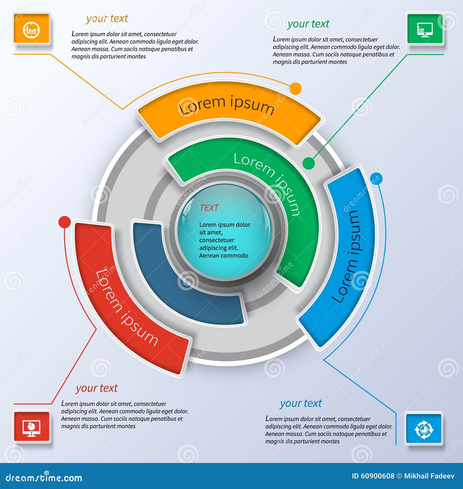 Round Business Infographics Stock Vector - Illustration of finance ...