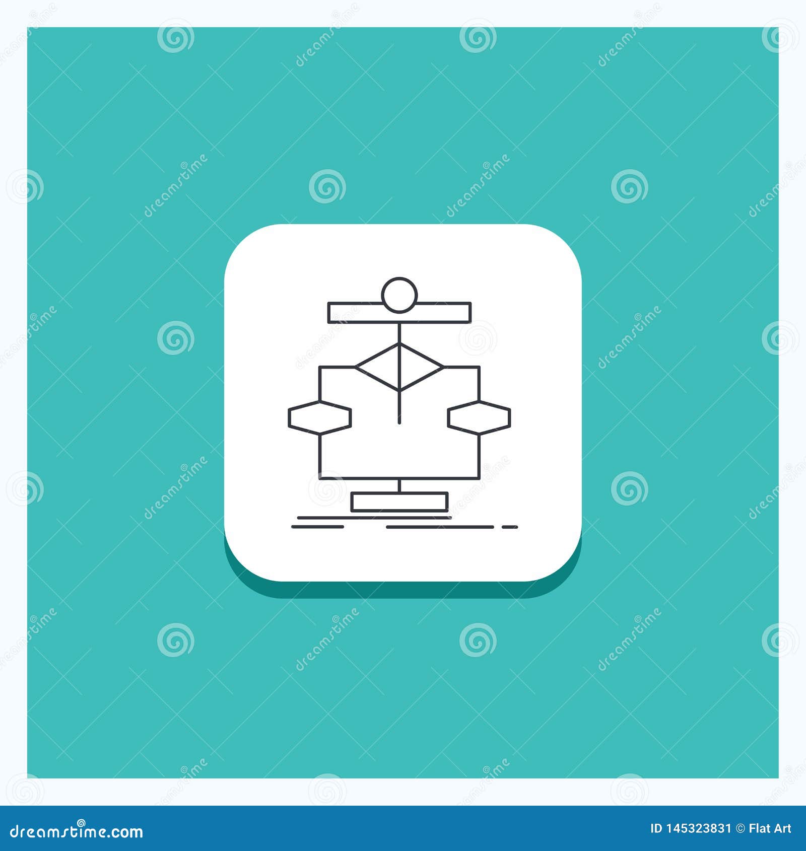 Round Button for Algorithm, Chart, Data, Diagram, Flow Line Icon ...