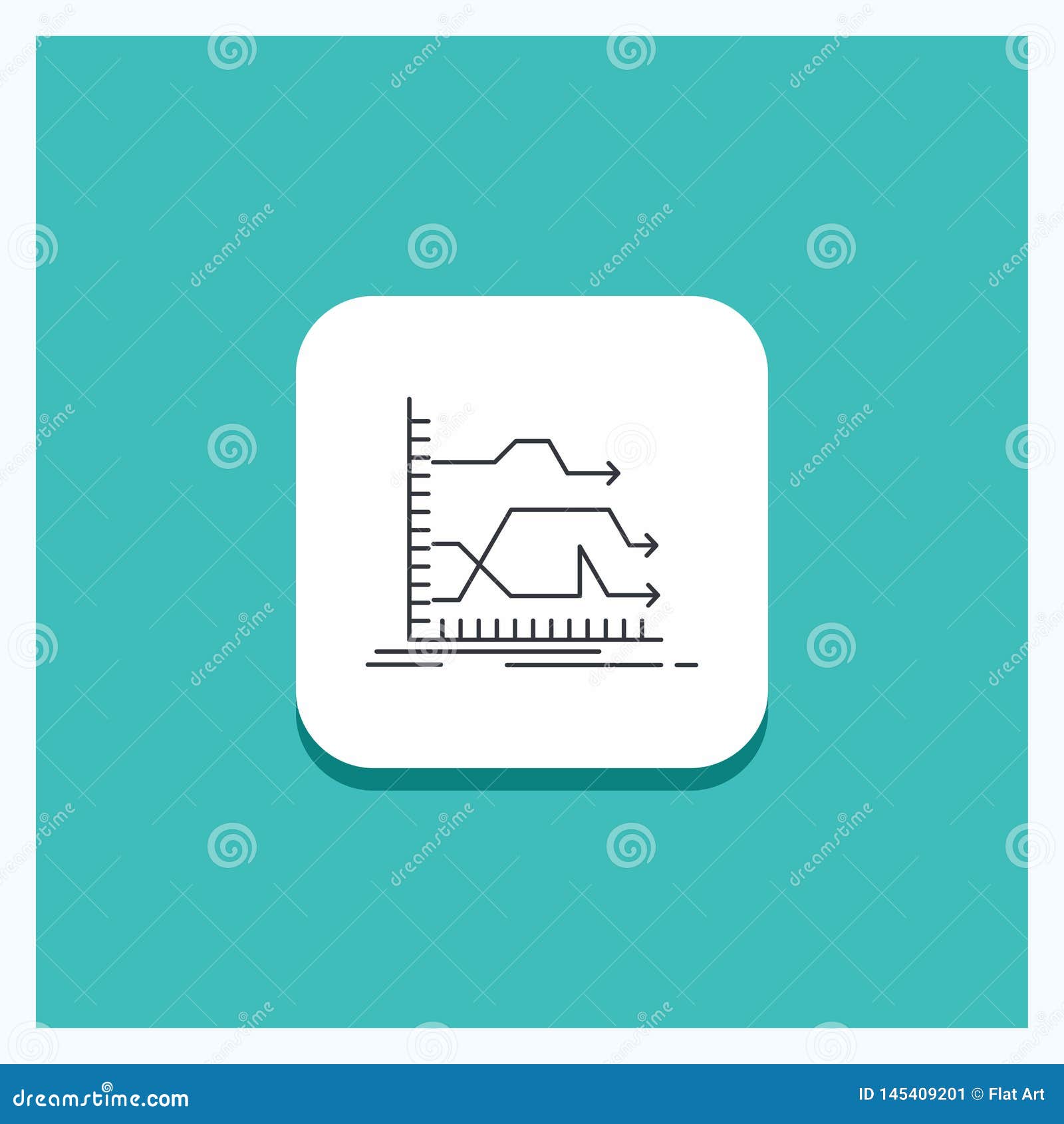 Round Button for Arrows, Forward, Graph, Market, Prediction Line Icon ...