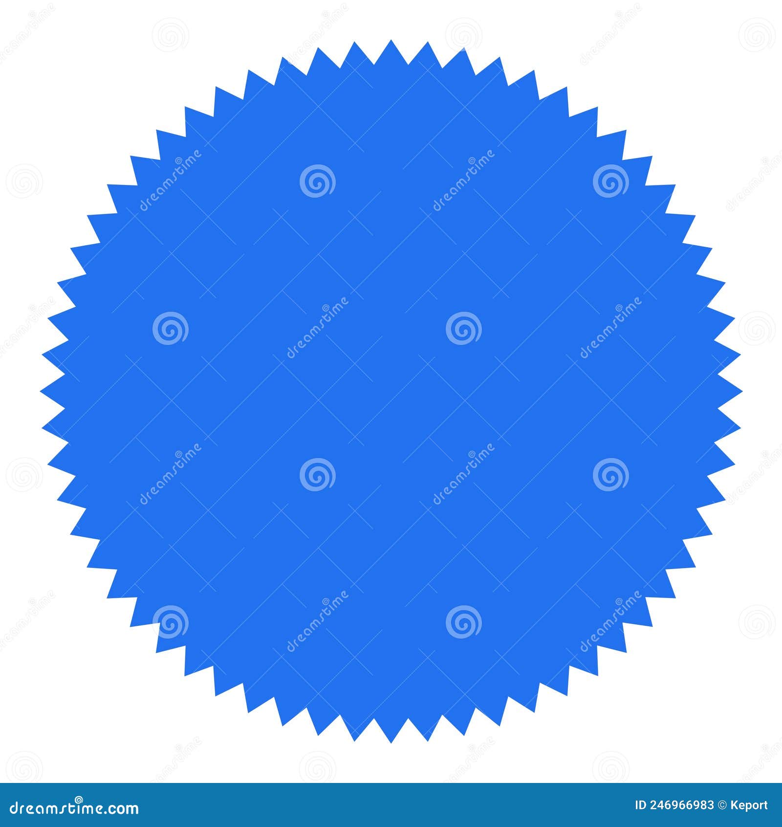 Round Button with Blue Color Stock Illustration - Illustration of batch ...