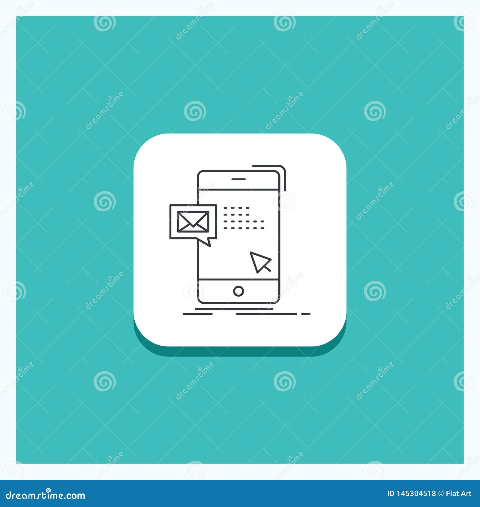 Round Button for Bulk, Dialog, Instant, Mail, Message Line Icon ...