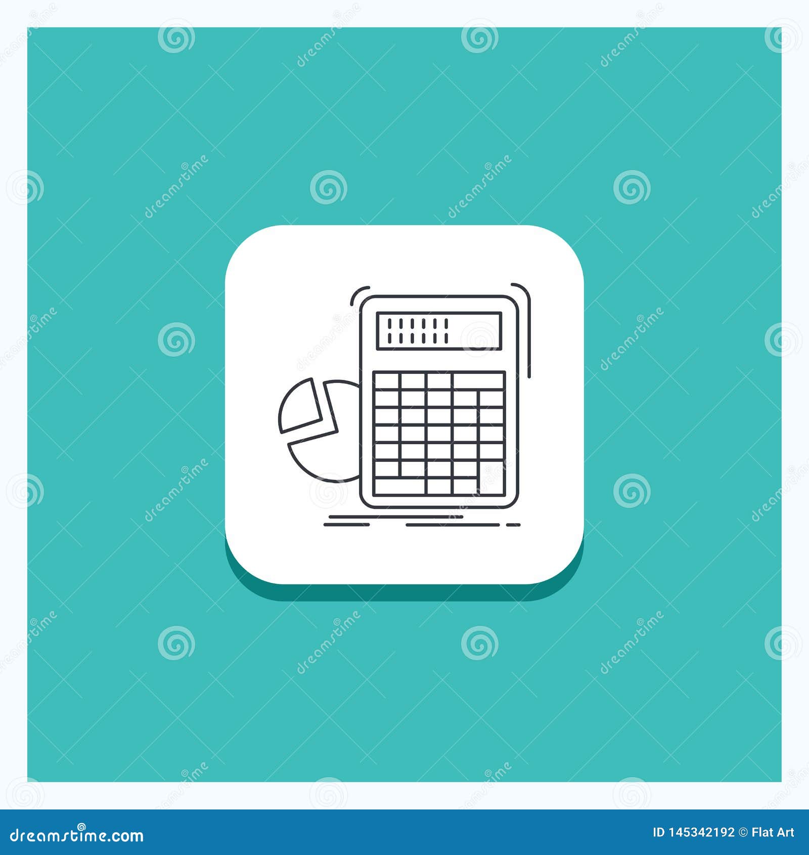 Round Button for Calculator, Calculation, Math, Progress, Graph Line ...