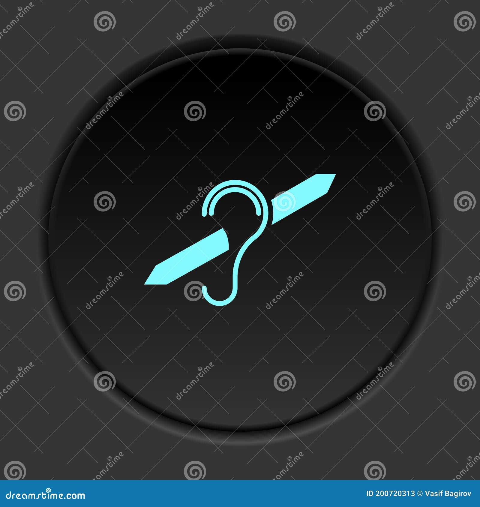 Audition Sign Blue Neon Icon. Simple Element Illustration From Map And ...