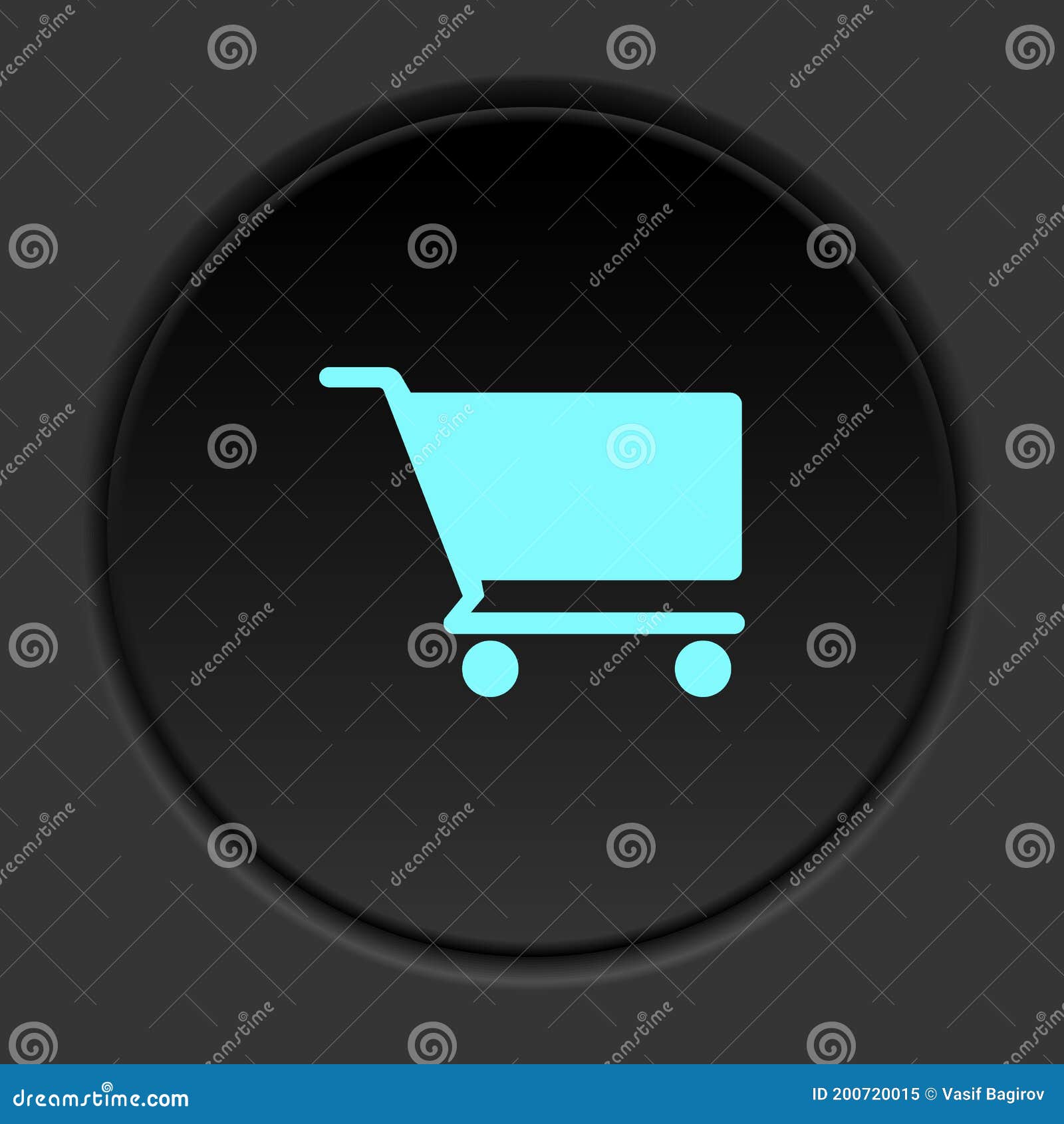 Round Button Icon Basket. Button Banner Round Badge Interface for ...