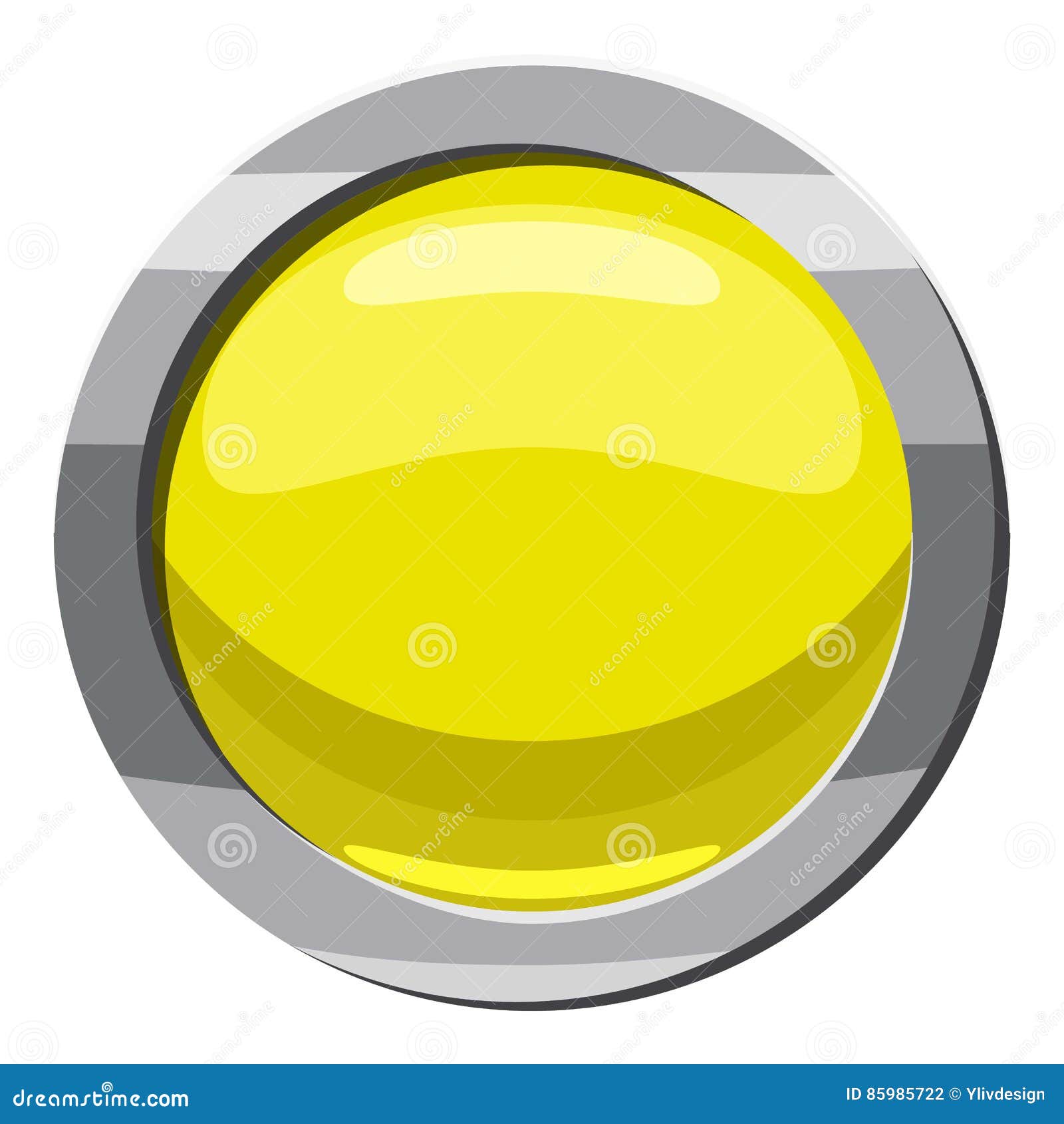 Round Button Icon, Cartoon Style Stock Vector - Illustration of circle ...