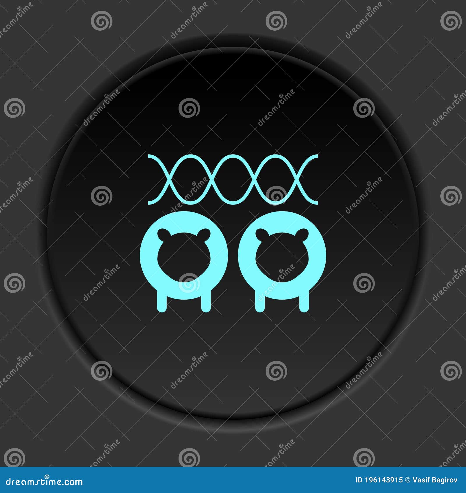 Cloning, Dna, Sheep, Icon, Neon .Biotechnology And Science, Chemical ...