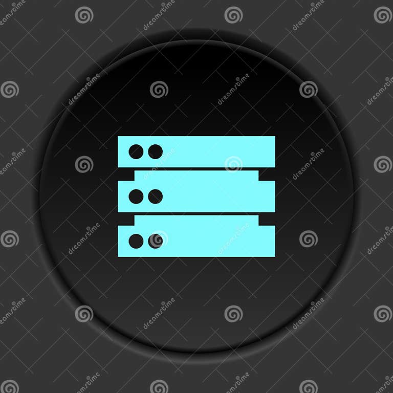 Round Button Icon, Database, Server. Button Banner Round, Badge ...