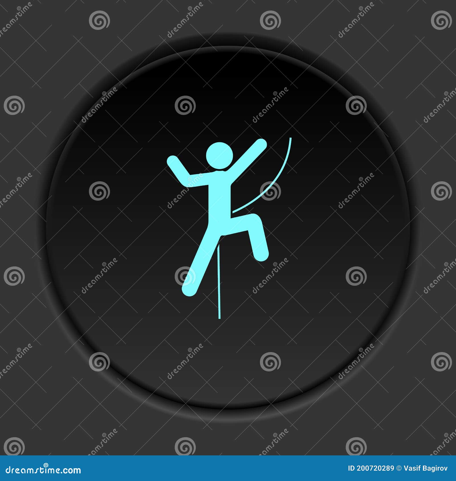 Round Button Icon Escalation. Button Banner Round Badge Interface for ...