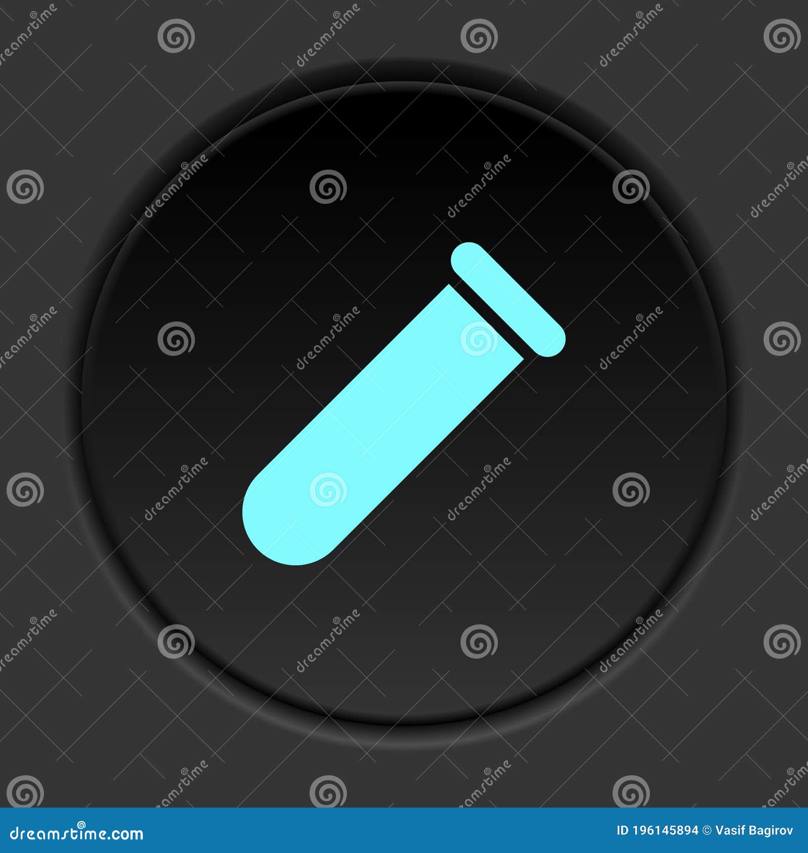 Round Button Icon, Lab Glassware. Button Banner Round, Badge Interface ...