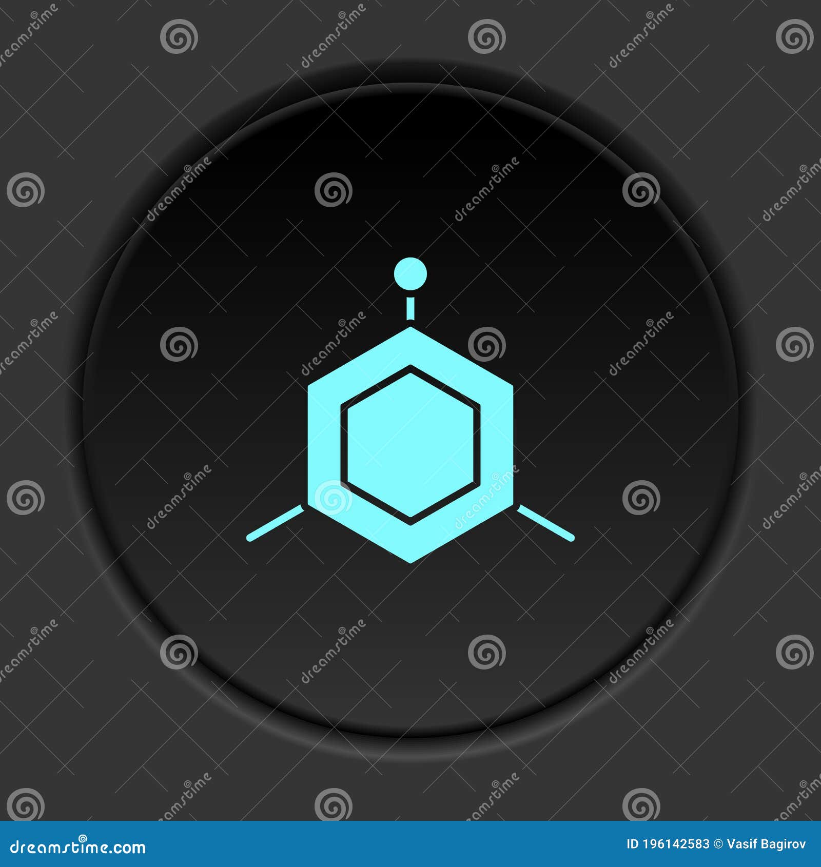 Round Button Icon, Molecules. Button Banner Round, Badge Interface for ...