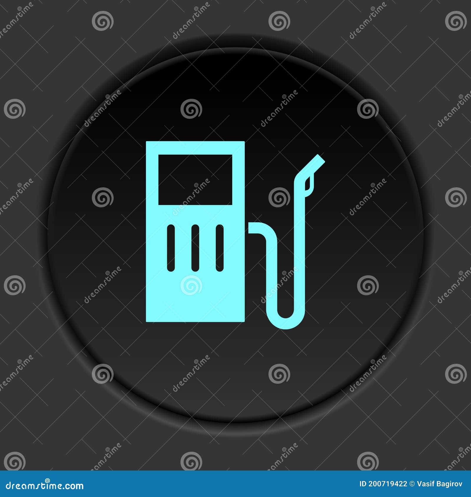 Round Button Icon Petrol. Button Banner Round Badge Interface for ...