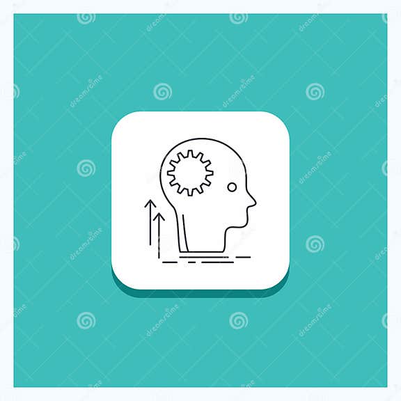 Round Button for Mind, Creative, Thinking, Idea, Brainstorming Line ...