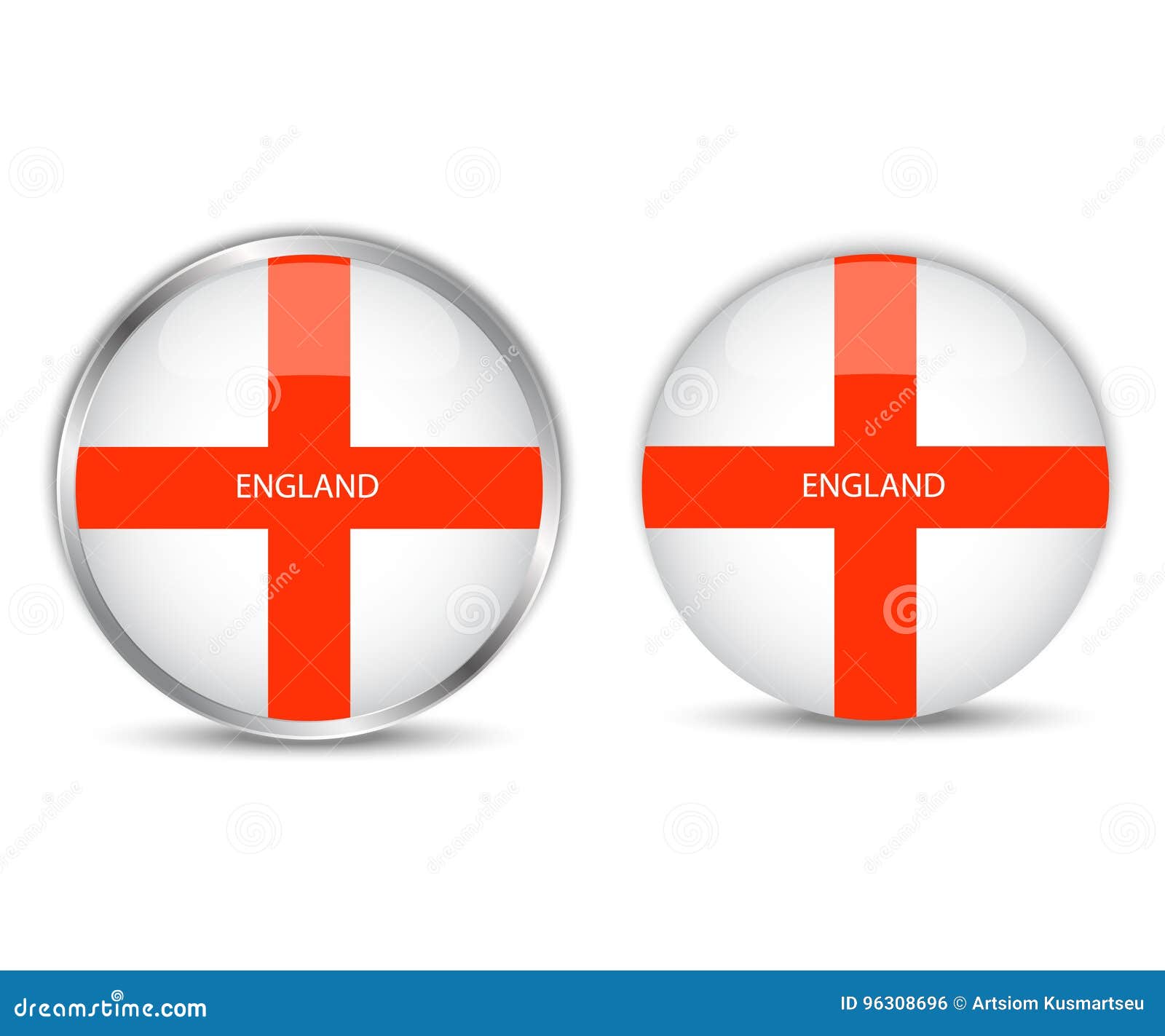 Round Button National Flag of England. Stock Vector - Illustration of ...