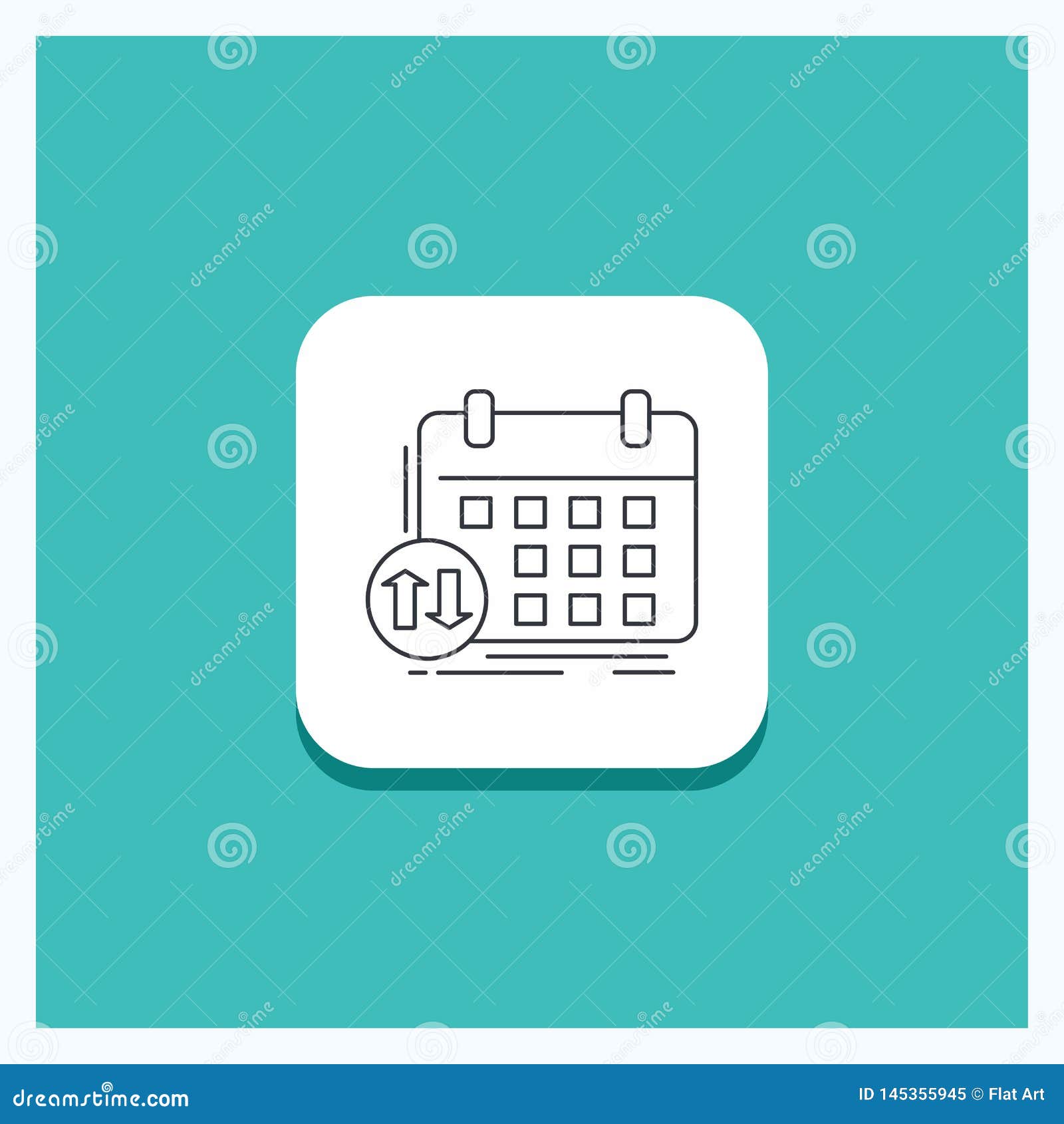 Round Button for Schedule, Classes, Timetable, Appointment, Event Line ...