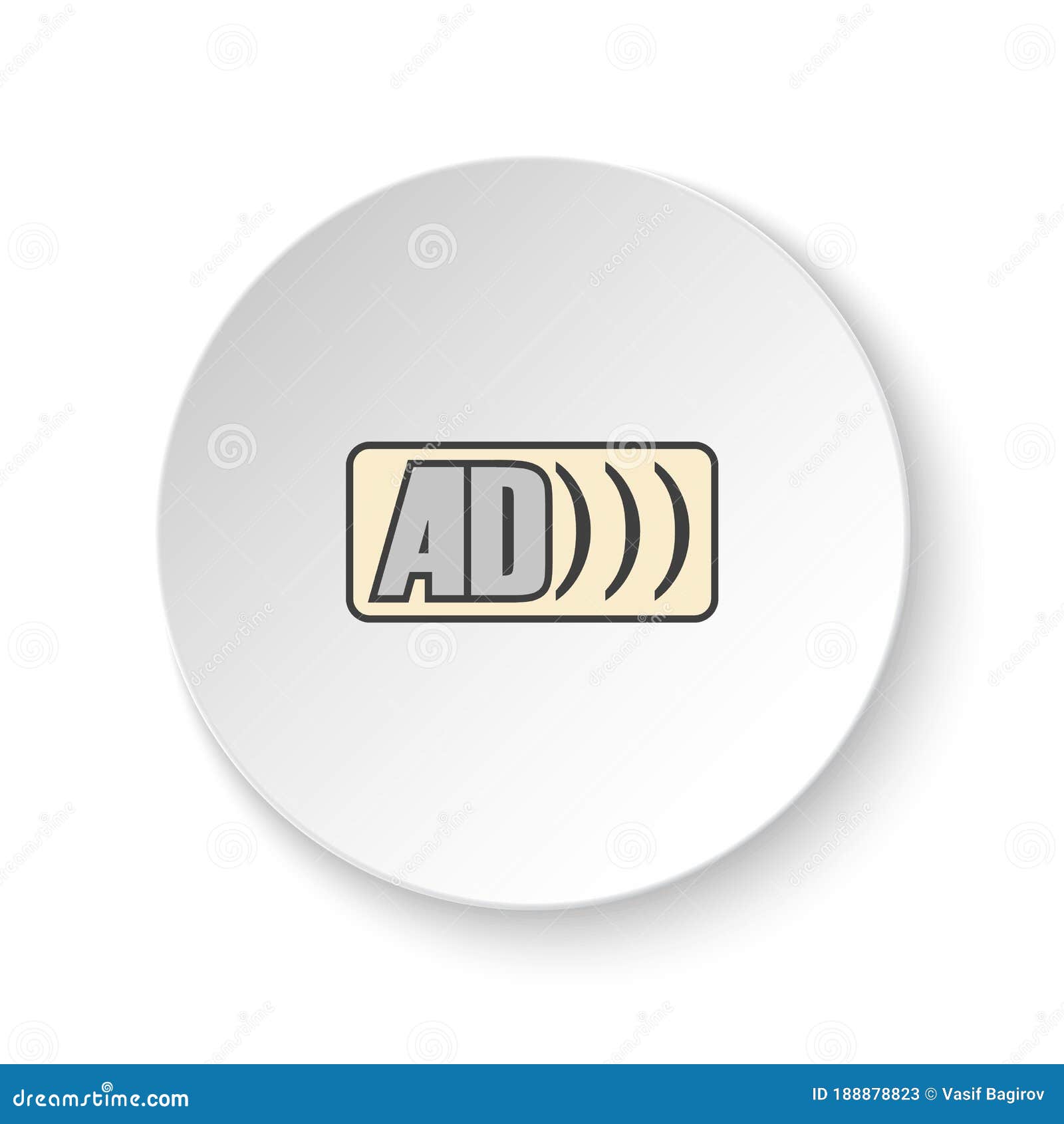 Round Button for Web Icon, Ad Logo. Button Banner Round, Badge ...