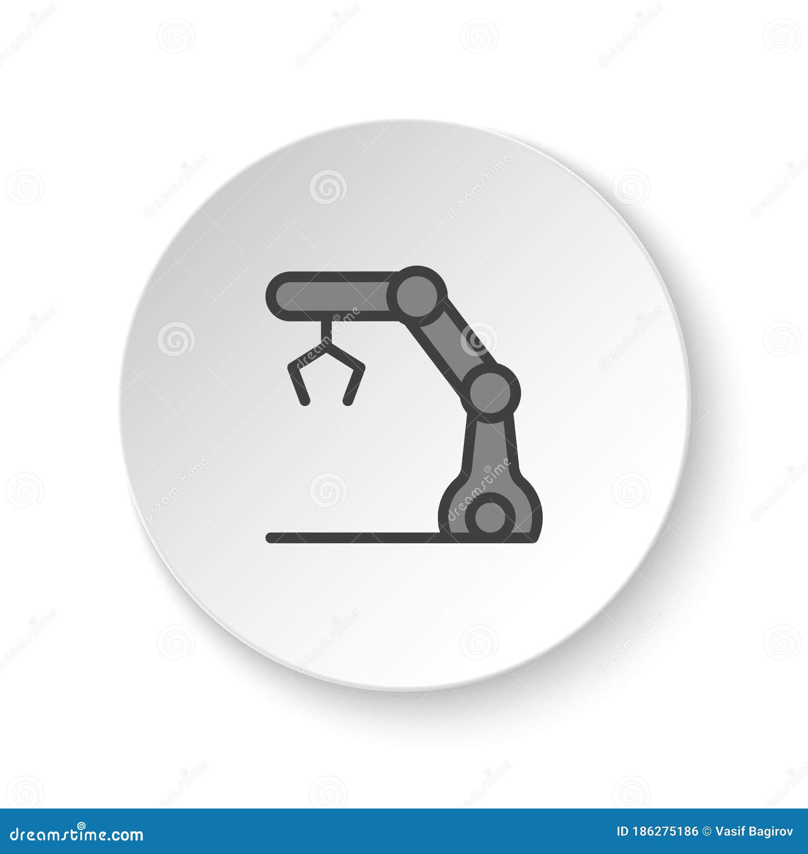 Automate Robot, Hydraulic Arm Vector Neon Icon. Illustration Isolated ...