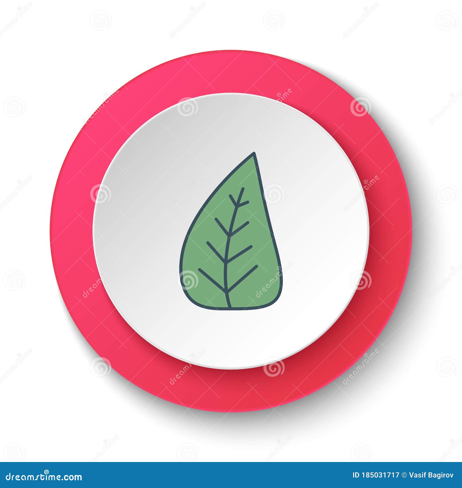 Round Button for Web Icon, Botanical Forest. Button Banner Round, Badge ...