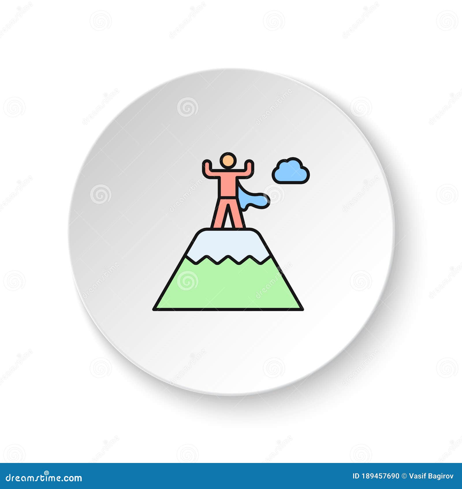 Round Button for Web Icon, Branding, Confident, Motivation. Button ...