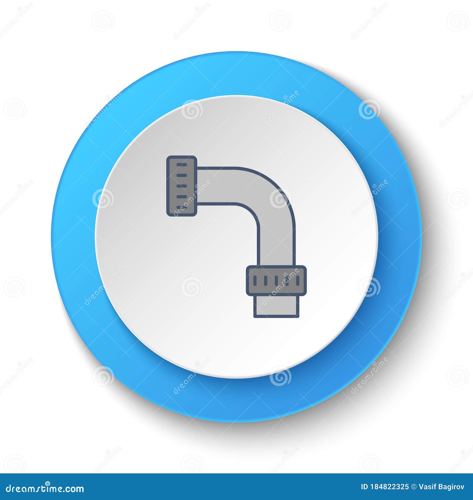 Round Button for Web Icon, Building, Construction, Industry, Pipe ...