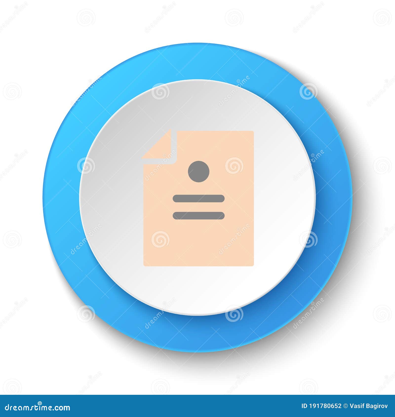 Round Button for Web Icon, Business, Analysis, Report. Button Banner ...