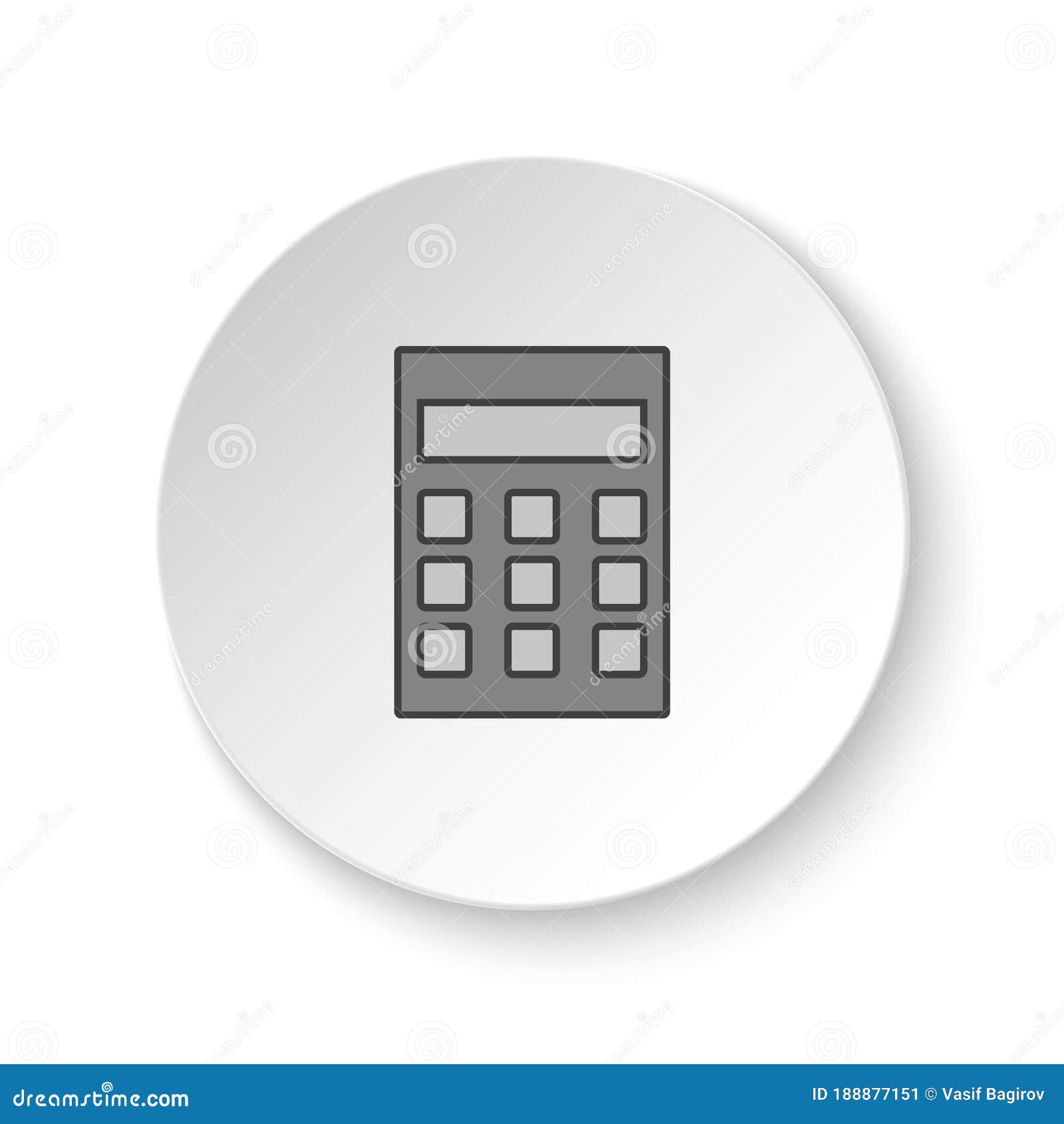 Round Button for Web Icon, Calculator. Button Banner Round, Badge ...
