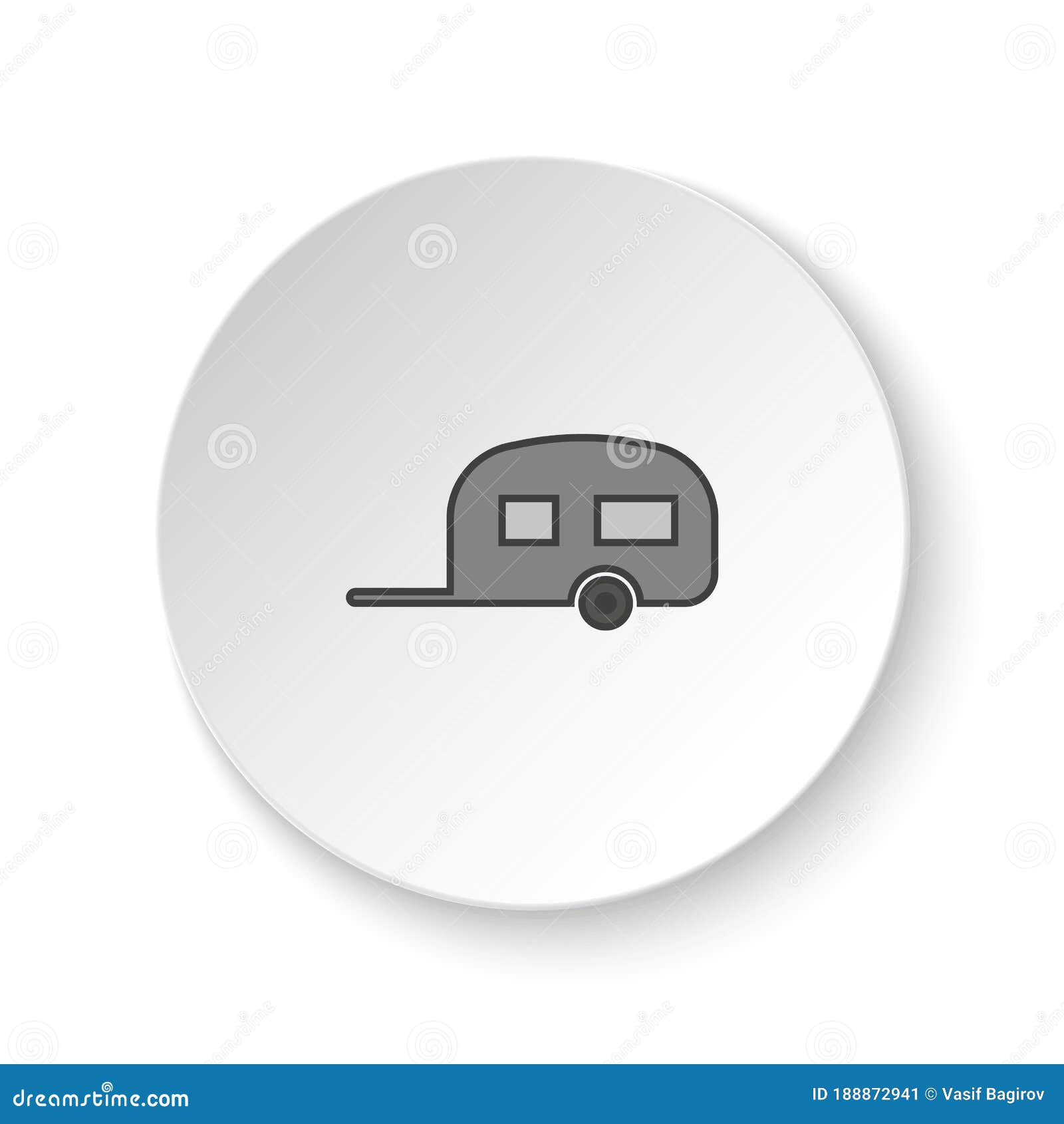 Round Button for Web Icon, Caravan. Button Banner Round, Badge ...