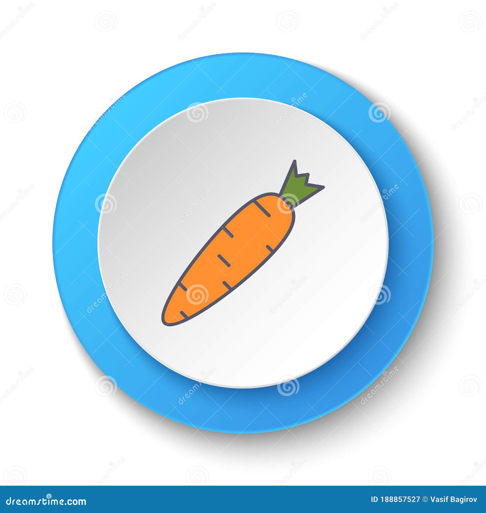 Round Button for Web Icon, Carrot. Button Banner Round, Badge Interface ...