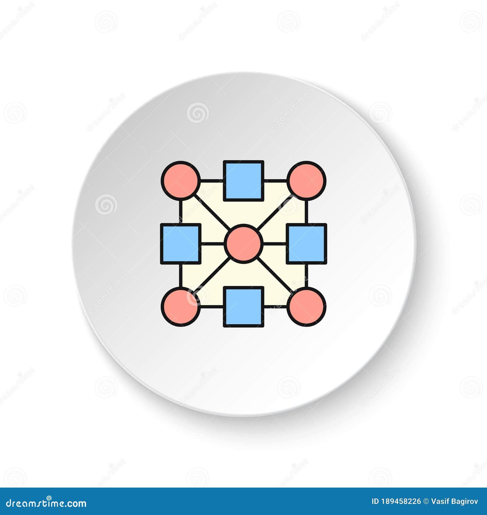 Chain, Connecting, Ling Neon Icon. Blue Neon Vector Icon. Smoke Effect ...