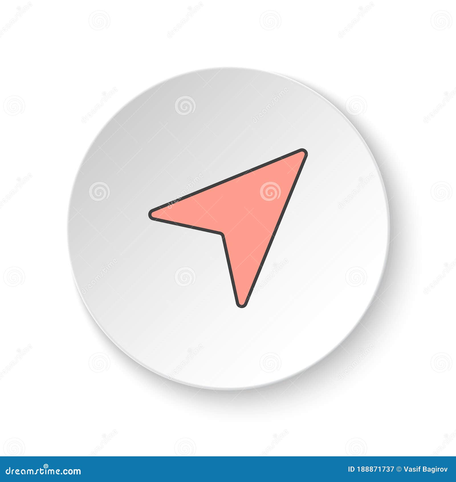 Round Button for Web Icon, Cursor. Button Banner Round, Badge Interface ...