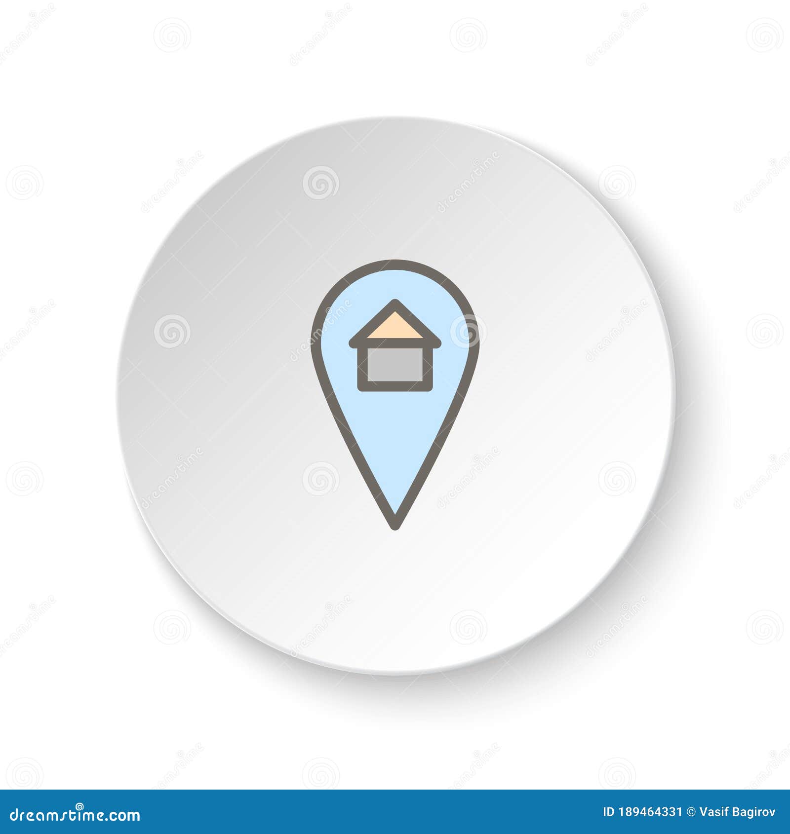 Round Button for Web Icon, Global, Location, Map. Button Banner Round ...
