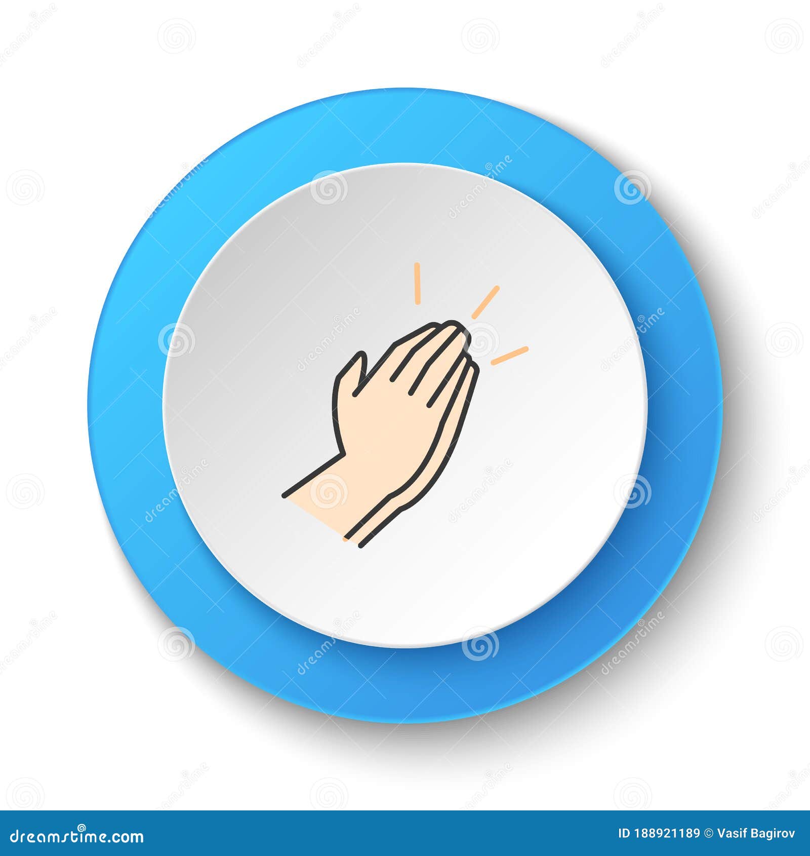 Hand Applause Vector Gesture Illustration. Human Appreciation High Five ...