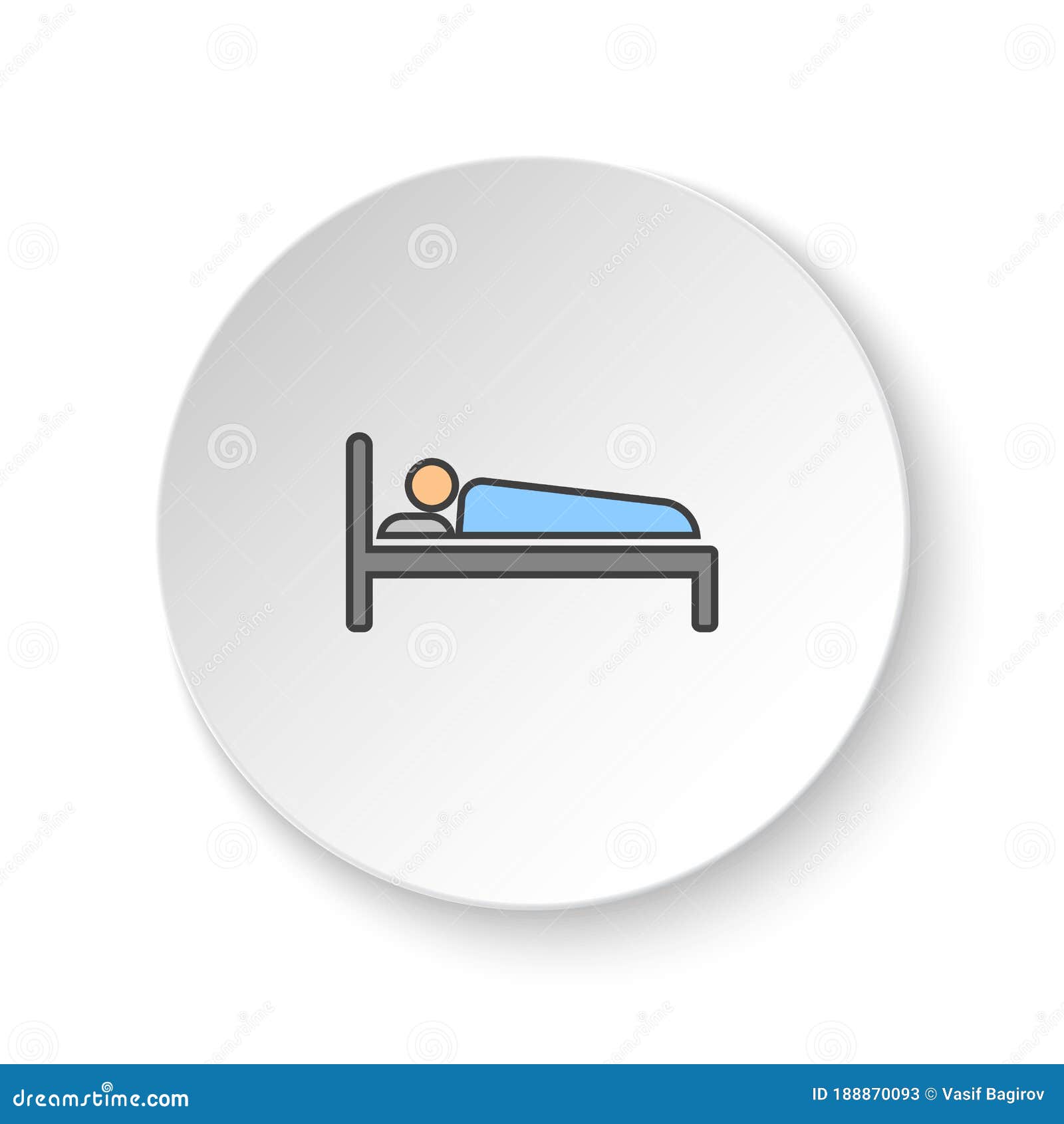 Round Button for Web Icon, Man, Sleep. Button Banner Round, Badge ...